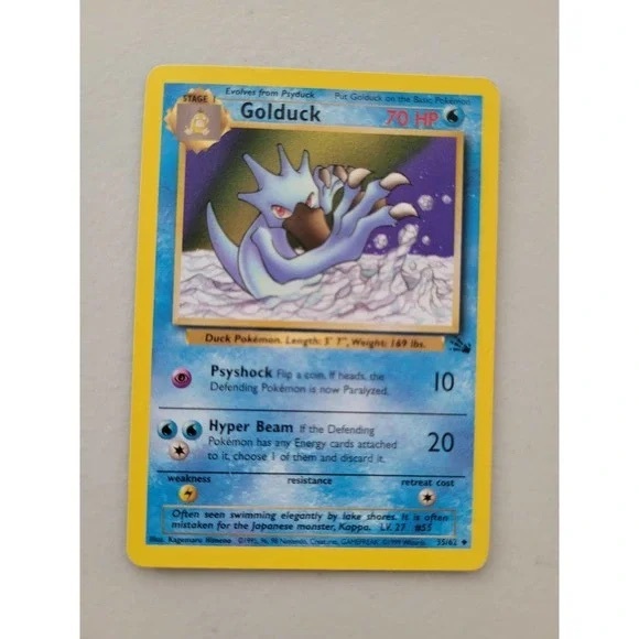 Pokemon | Toys | Pokemon Golduck Card Vibrant Blue And Yellow | Poshmark
